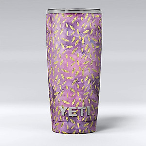 Design Skinz Daisy Pedals Over Purple Cloud Mix - Skin Decal Vinyl Wrap Kit Compatible with The Yeti Rambler Cooler Tumbler Cups