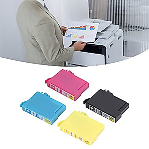 Hilitand 4Pcs Printer Cartridge Print Cartridge with Ink Simple Installation Printing Ink Cartridge for Office Print Photos, Test Papers, Documents