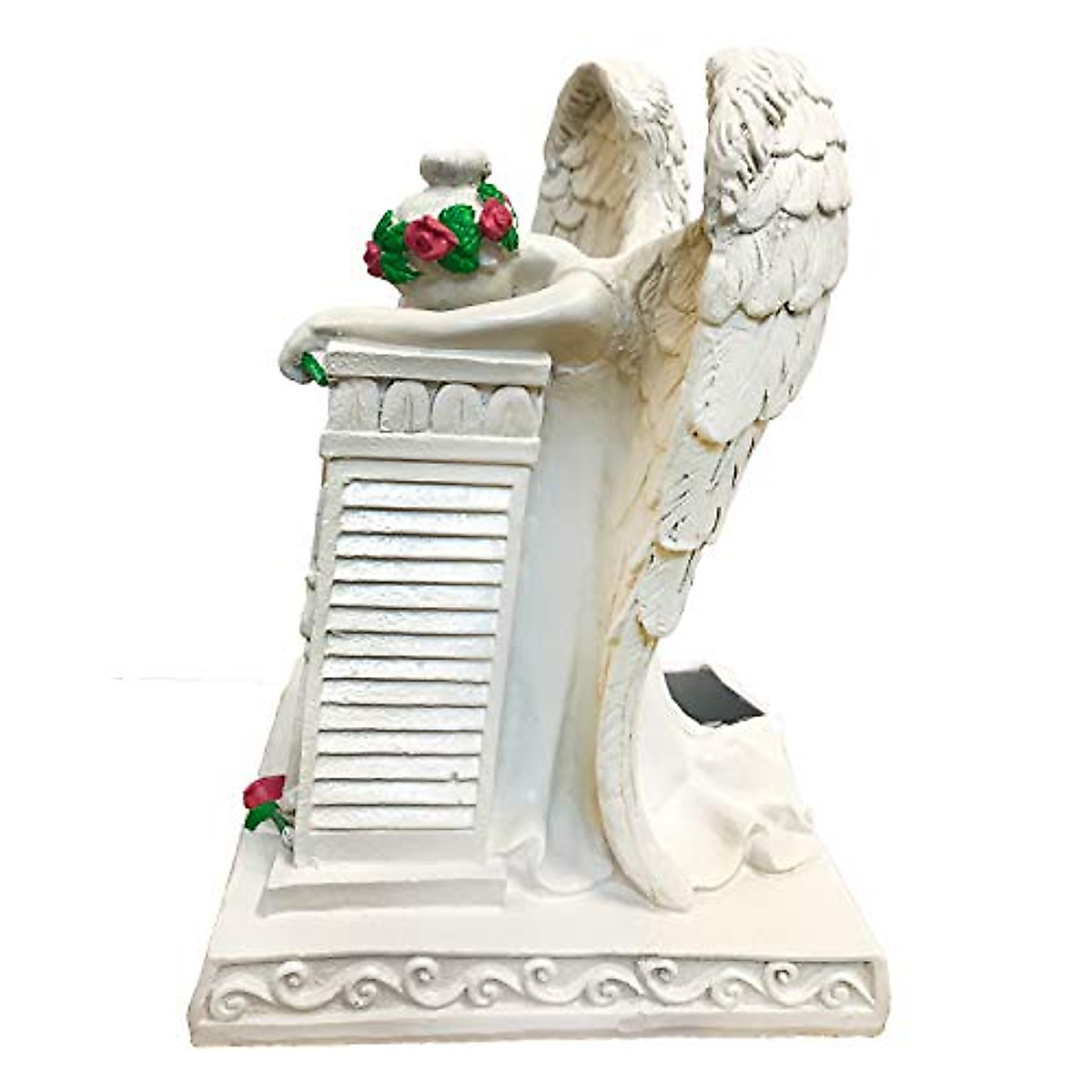 CT DISCOUNT STORE Angel Garden Statues Sympathy Gift -Cementary Decoration, Memorial Statue for Home Garden -Express Your Sympathy with Condolence Gilfs, Berreavement Gifts (Ivory Weeping Angel)