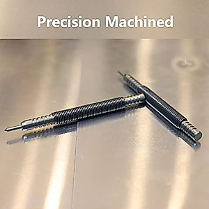 WHLLING 2-Piece Spring Loaded Center Punch Hammerless Single Ended Centering Center Punch, 3500 PSI Striking Force Hit Punch Tool for Metal Wood