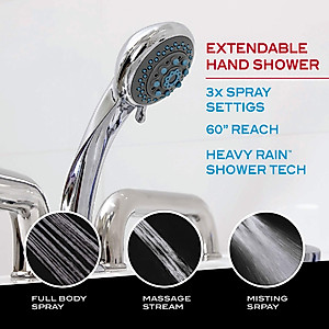 ANZZI Walk-in Bathtub 27'' x 53'' Left Drain Fully Loaded, Air Jets & Whirlpool Massage Jets, Hot Tub, Quick Fill, 6 Setting Handheld Shower Sprayer, Aromatherapy, Bath Pillow, LED Lights 2753FLWL