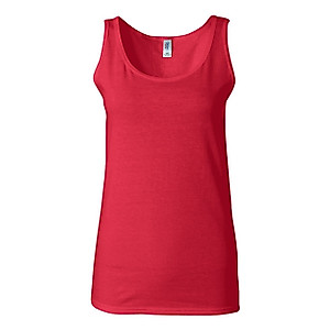 Fashion Gildan 64200L GD Ladies Tank Top Cherry Red Large