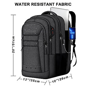 LCKPENG Backpack, Laptop Backpack, Travel Laptop Backpack, Backpack for Women Men, Extra Large TSA Approved Business College School 17.3 Inch Laptop Carry on Backpack with USB Charging Port , Grey