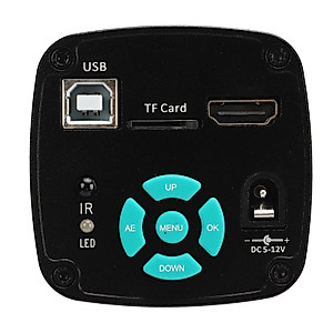 Digital Industrial Camera, 1080P USB 2.0 400-700nm 130X Easy Operation High Definition Multimedia Interface 100-240VAC Photo Video Microscope Camera (US Plug)