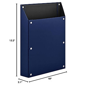 King Jim 4755 Magnetic Storage Case, A4 Size, Vertical, Blue
