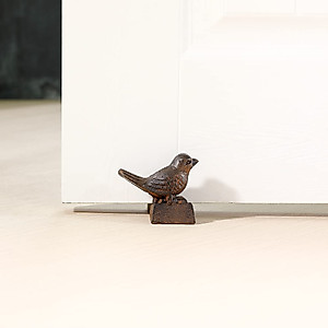 2PCS Bird Door Stop, Cute Door Wedge Stopper, Brown