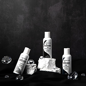 Adore Semi Permanent Hair Color - Vegan and Cruelty-Free Hair Dye - 4 Fl Oz - 010 Crystal Clear (Pack of 1)