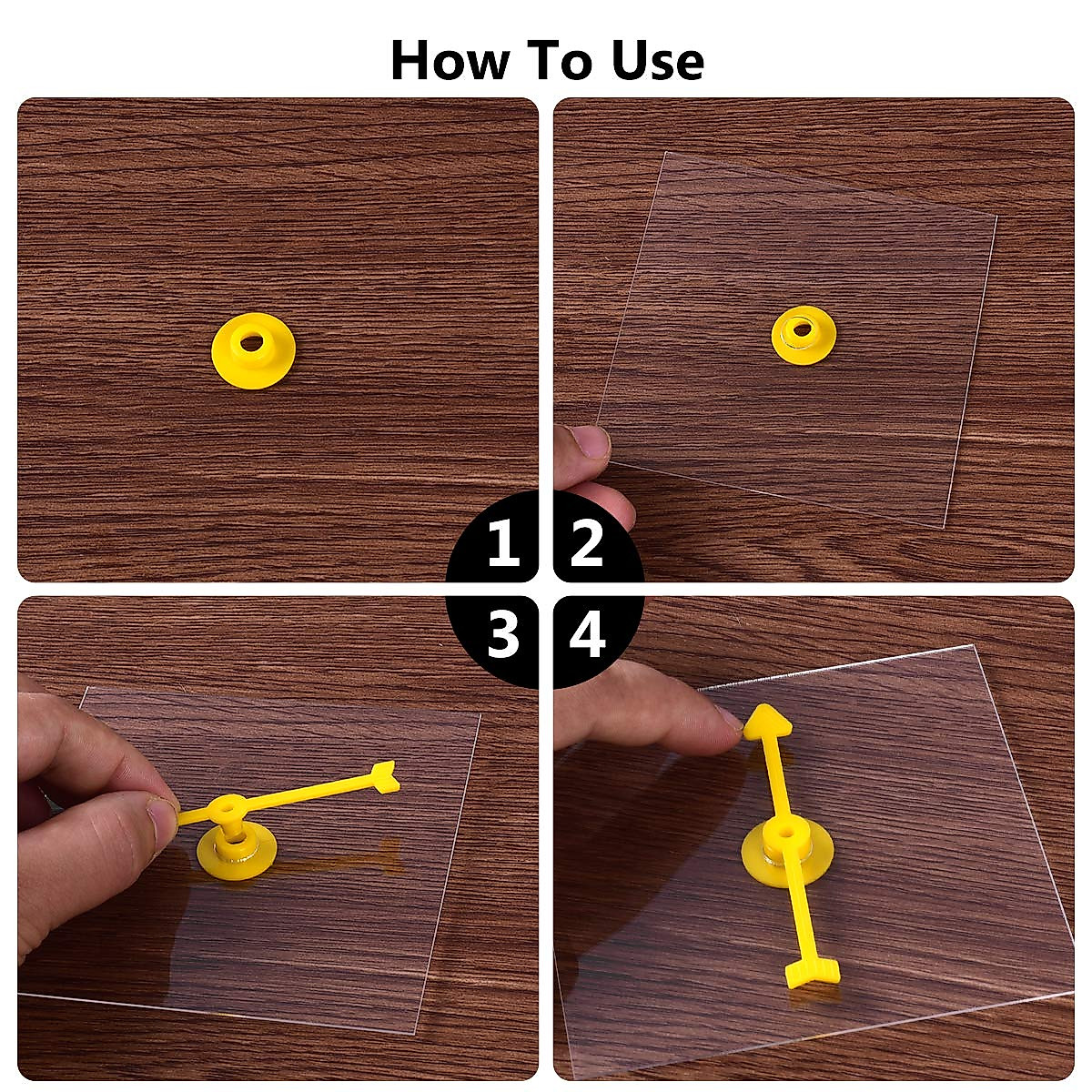 Lohoee 20Pcs Transparent Spinners Math Game Spinner with Rotating Arrow for Party Games and Teaching Using