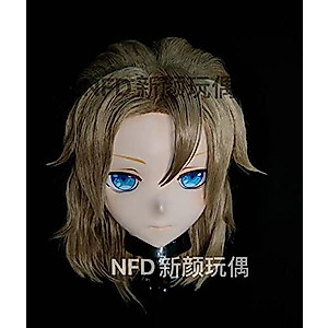 KuKu Comic Resin BJD Cosplay Albedo Genshin Full Head Kigurumi Doll Mask (full head)
