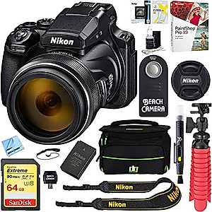 Nikon (26522 COOLPIX P1000 16MP 125x Super-Zoom Digital Camera + 64GB Memory & Accessory Bundle