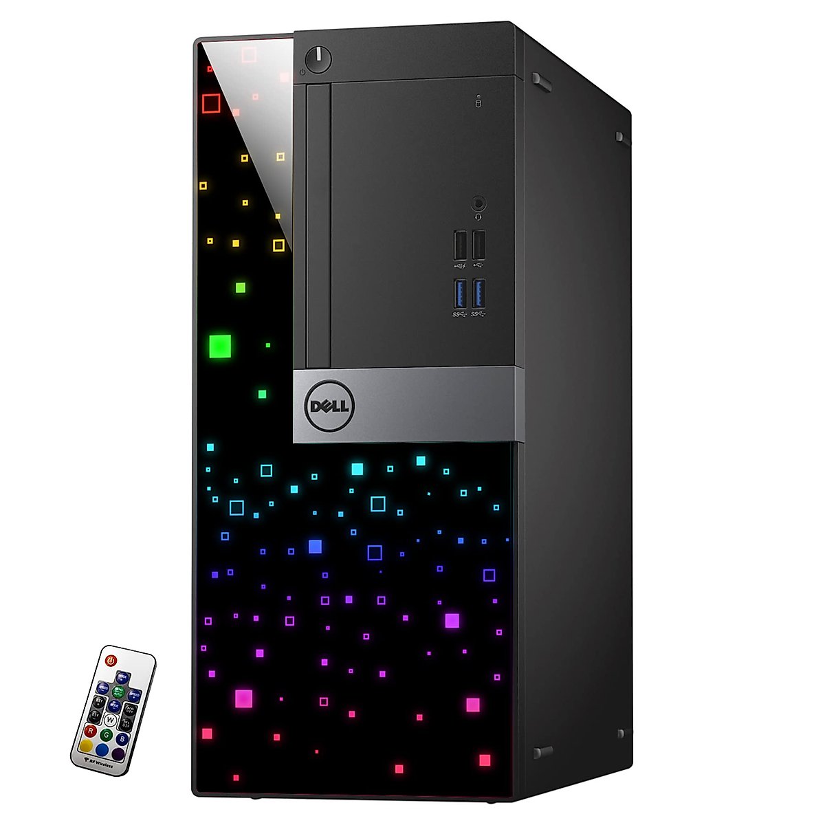 Dell Custom Built Tower Computer Desktop Intel Core i7-6700 Processor 3.40 GHz 16GB RAM 512GB SSD GeForce GT 1030 2GB Windows 10 Pro Wi-Fi Gaming PC Keyboard & Mouse HDMI (Renewed)