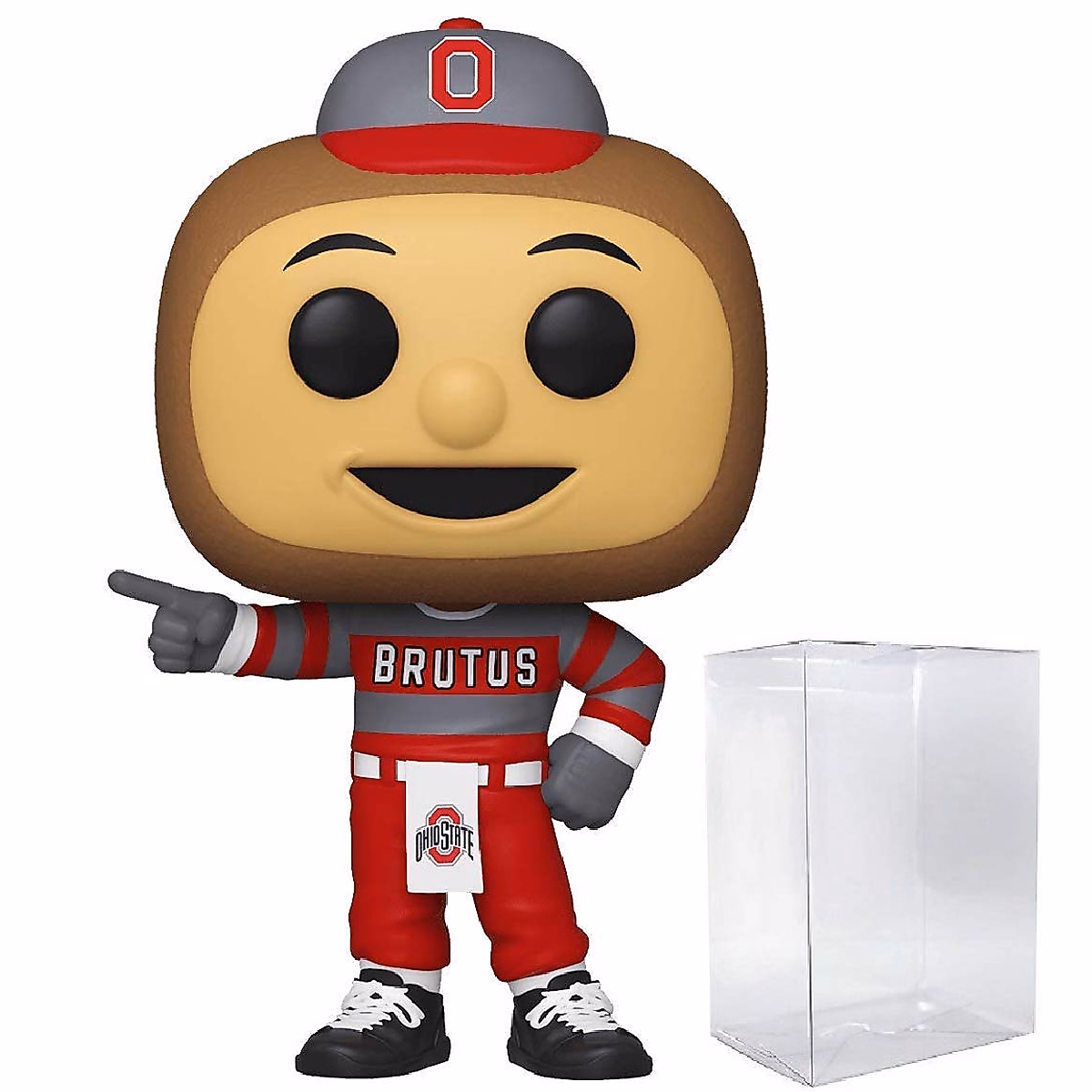 Funko Pop! College Mascots: Ohio State - Brutus Buckeye Vinyl Figure (Bundled with Compatible Pop Box Protector Case), Multicolored, 3.75 inches