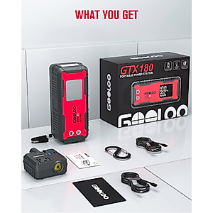 GOOLOO 180Wh Portable Power Station 50000mAh Power Bank With PD100W In/Out, Solar Generator 150W DC/120W AC, USB QC3.0 Mini Generator Portable LED Flashlight for Home Camping Emergency Use