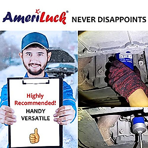 AmeriLuck 4 Pack Telescopic Pickup Tool with LED Flashlight, Extensible Rod with 360 Deg. Bendable Adjustable Magnetic Head, 4 x LR44 Batteries Included (22.3", Black)