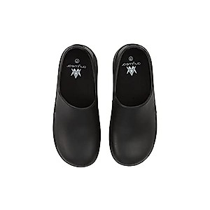 Anywear Streak Step-in Nurse Shoes for Women and Men, Oil- and Slip-Resistant EVA Kitchen Shoes, Work Shoes, 7, Black