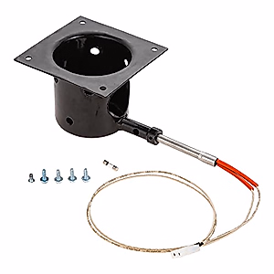 DRELD Porcelain-Enameled Heavy Duty Fire Burn Pot and Hot Rod Ignitor Kit, Replacement for Traeger and Pit Boss Wood Pellet Grill with Screws and Fuse