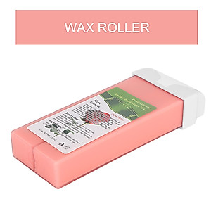 Roll-On Wax Cartridge for Hair Removal 100g Roller Depilatory Wax for Body Legs Arms Armpit Bikini Hair Removal Professional or Home Uses(Rose)