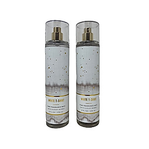 Bath and Body Works White T-Shirt Fine Fragrance Mist - Value Pack Lot of 2 (White T-Shirt)
