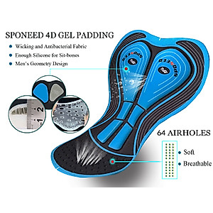 Padded Men's Cycle Shorts Cycling Gear Road Bike Bottoms Mountain Ride Bicycle Clothes US XL Green Multi