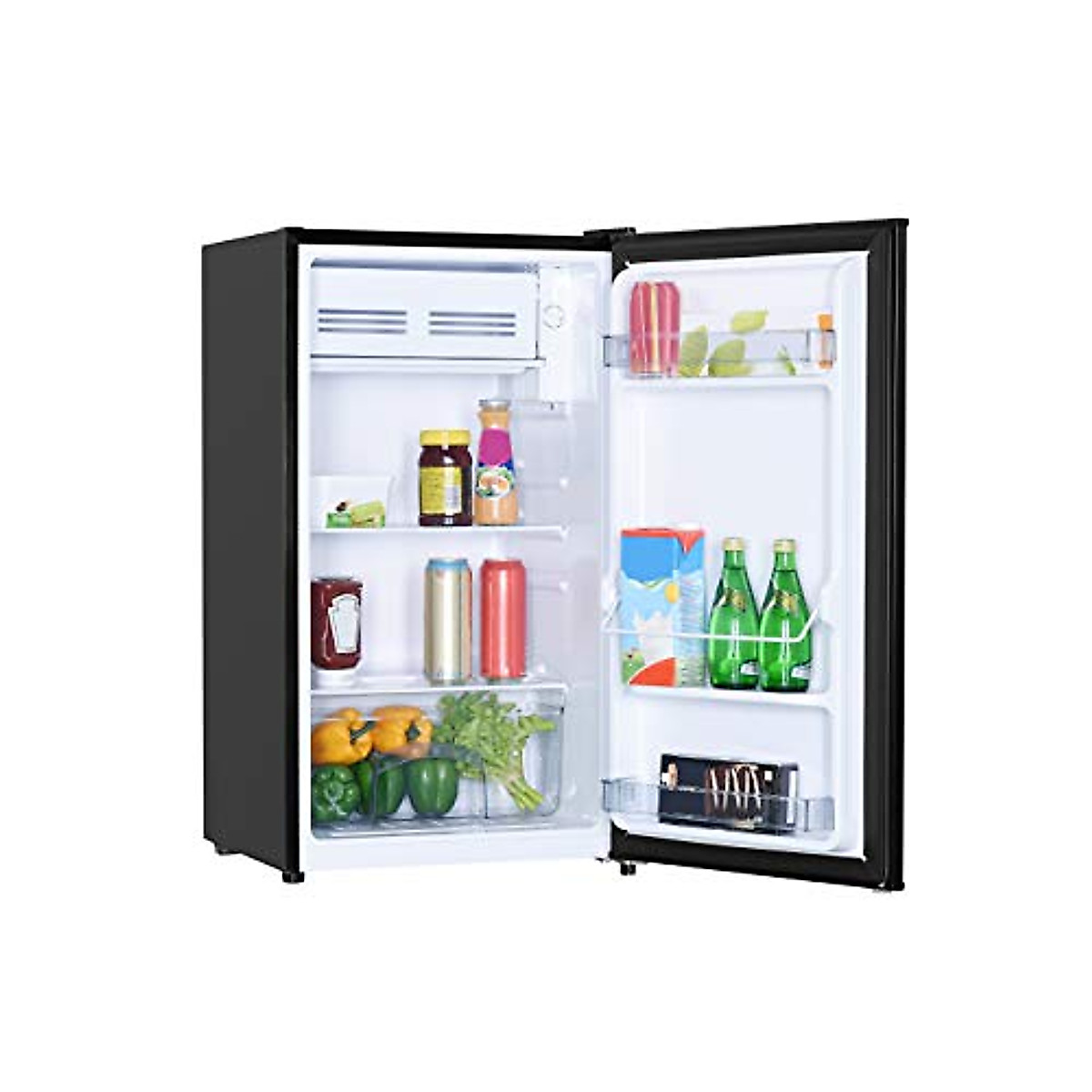 Danby DCR033B1BM 3.3 Cu.Ft. Compact Refrigerator, Mini Fridge with Top Chiller for Bar, Living Room, Den, Basement, Kitchen, or Dorm, Black