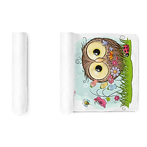 Bath Towels Face Towel Hand Cloth Cute Cartoon Owl for Bathroom Hotel Spa Kitchen Multi-Purpose Soft Washcloth 30 X 15 inch