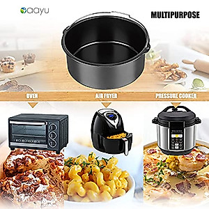 Baking Pan for Pressure Cookers, Air Fryers and Ovens- For 3 QT to 5QT Pressure Cookers & 3 QT 5.3QT Air Fryers.Fits InstantPot COSORI Ninja Foodi Gowise Philips NuWave Power Farberware & more