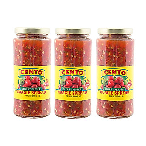 Cento Diced Hot Cherry Pepper Hoagie Spread, 12 Fl Oz (Pack of 3)