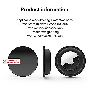 Airtag Holder, Stick-On Mount for AirTag, Adhesive Airtag Holder Case for Wallet Bike Tv Remote Car, Airtag Sticker Stick, Compatible with Apple AirTag (2 Black+2 White)