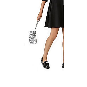 Kate Spade Kiki Sequin Convertible Clutch (Silver)