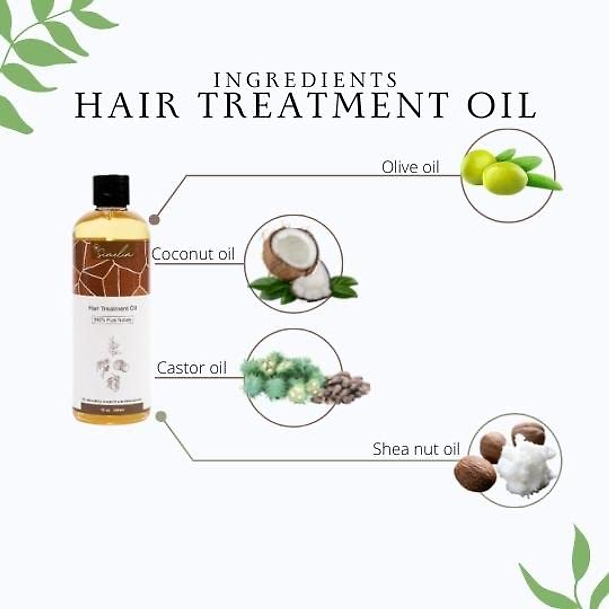 SIMELIM Hair Treatment Oil, Hair Oil for Black Women, Coily Hair Oil, blend of Coconut, Olive, Shea nut and Castor oils, Hair Oil for dry damaged hair and growth.