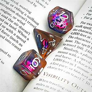 Demon Eye Dragon Eye Dice 7-Dice Set Resin Dungeons and Dragons Dice