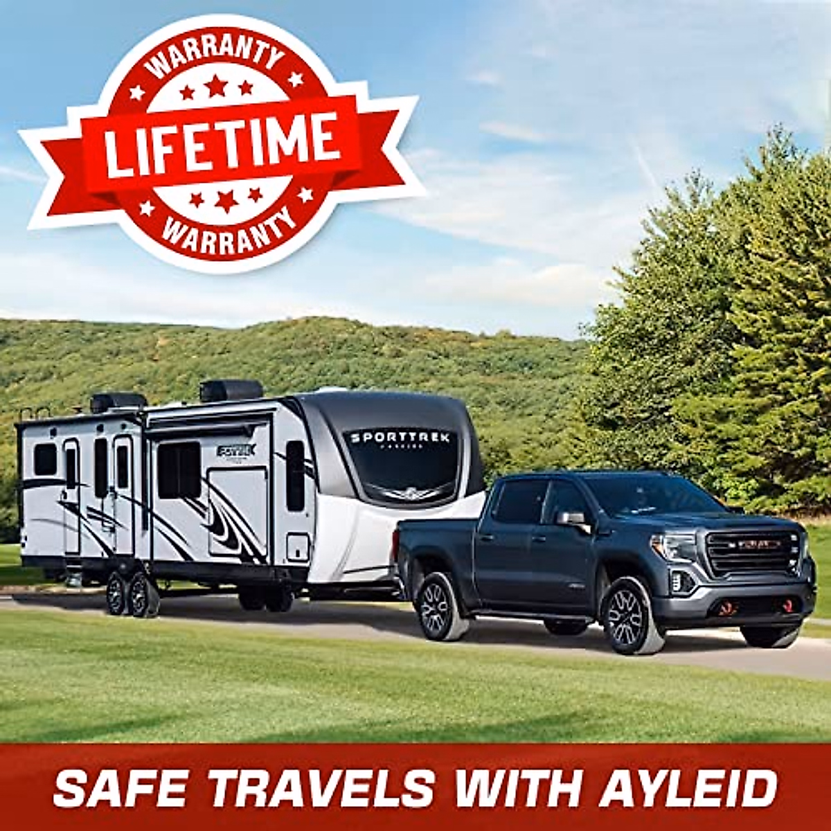 Ayleid Trailer Hitch Tri-Ball Mount with Hook & Pin Balls Sized 1-7/8 inches, 2 inches & 2-5/16 inches, Hitch Ball,Tow Hitch,Black Ball