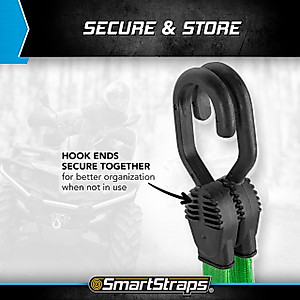 SMARTSTRAPS - 215 SmartStraps Bungee Cords (10pc Value Pack) – Secure Luggage, Coolers and Other Light Loads for Transport – Flat Strap Bungee Cords Distribute Load to Reduce Slipping