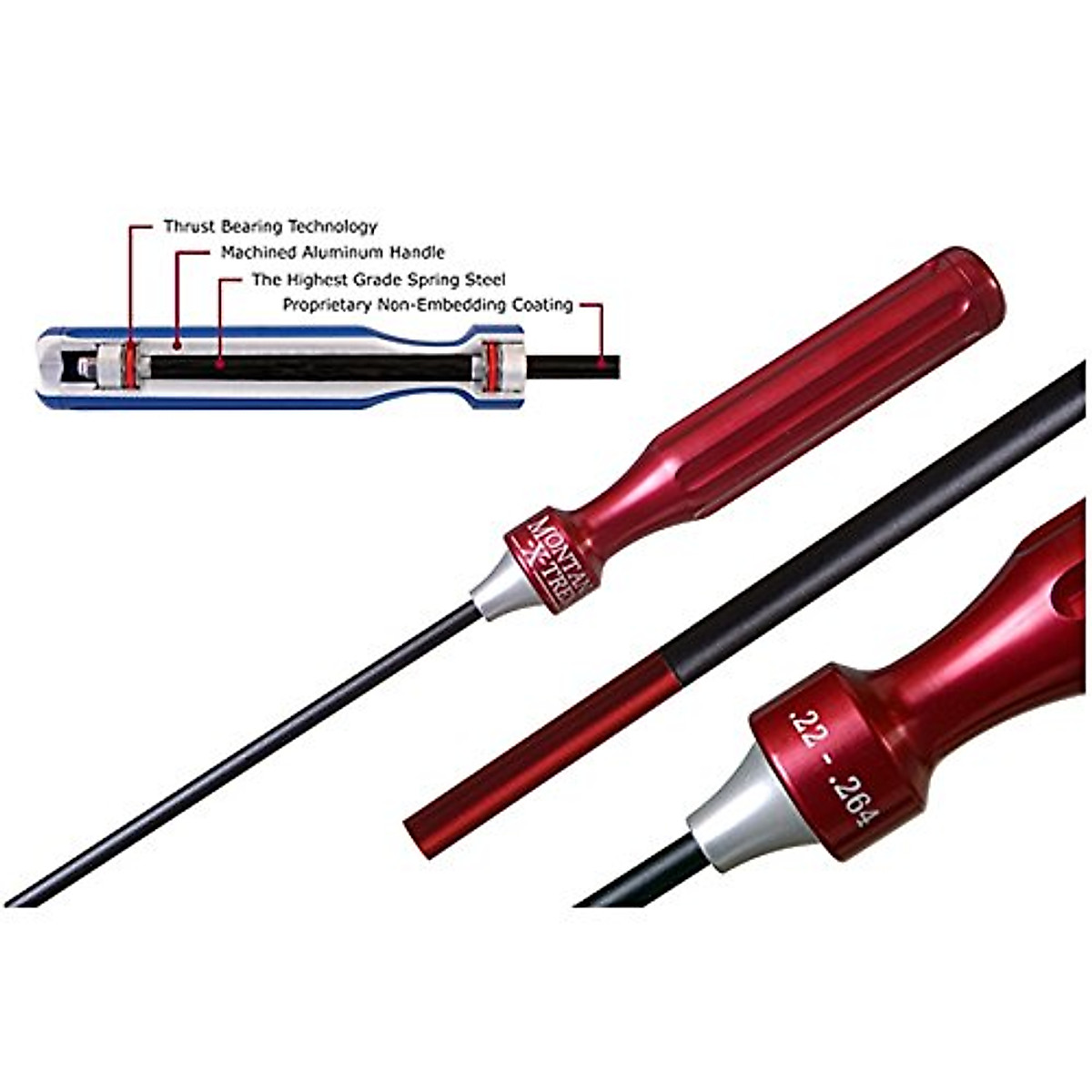 Montana X-Treme (MTX 1-Piece Cleaning Rod 22 to 26 Caliber 30" Coated Spring.