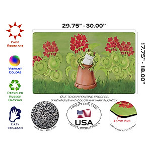 Toland Home Garden 800050 Potted Frog Spring Door Mat 18x30 Inch Summer Outdoor Doormat for Entryway Indoor Entrance