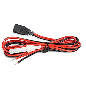 Cb Radio Power Cord/Cables 2-Wire 15A 3-Pin CB Power Cord with 12V Cigarette Lighter Plug for Cb Radio (2 Pack)