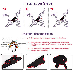 Vasea Bike Cover Custom Sweat Towel FrameWrap for Peloton Bike for Peloton Fitness Spin Bike Accessories