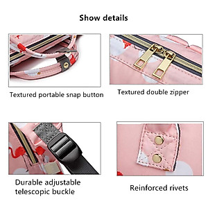 Flamingo Multi-Function Diaper Bag for Baby Care Wide Open Nappy Bags Handbags Royal Blue