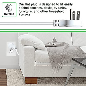 Digital Energy 8 Outlet 4200 Joules 25 FT Surge Protector Power Strip with Separated 2 USB Ports Strip