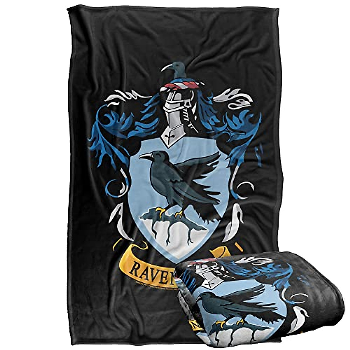Harry Potter Ravenclaw Crest Black Silky Touch Super Soft Throw Blanket 36" x 58",Ravenclaw Crest