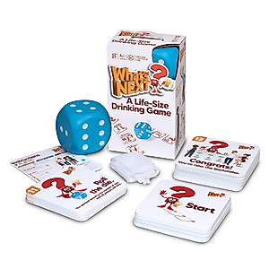 M&J Games What's Next? A Life-Size Drinking Game, Party Lover's Board Game, Hilarious Activity for Adult Gatherings, Floor Game to Get Celebrations Started, Ages 21+, 25 Action Tiles, Giant Foam Die