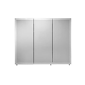 Croydex Texoma Tri-View, Surface Mount Medicine Cabinet, 36W x 30H, White Steel