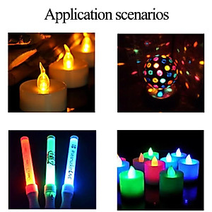 Cleiscry 100PCS 3mm/ 5mm Candle Led Flicker Red Yellow White Green Blue Orange Light Flickering LEDs Flash Blink Dip Led Diode Intermitente Light Lamp Flicker (White Flicker LED, 5mm LED 100pcs)