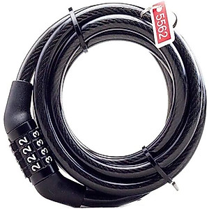 Bicycle Locks Heavy Duty Anti Theft Bike Lock Bike Lock 4 Digit Code Combination Bicycle Security Lock Bike Cable Basic Coiling Resettable Combination Cable Bike Lock, for Bicycle Outdoors