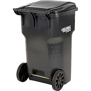OTTO Mobile Heavy Duty Trash Container, 65 Gallon, Gray