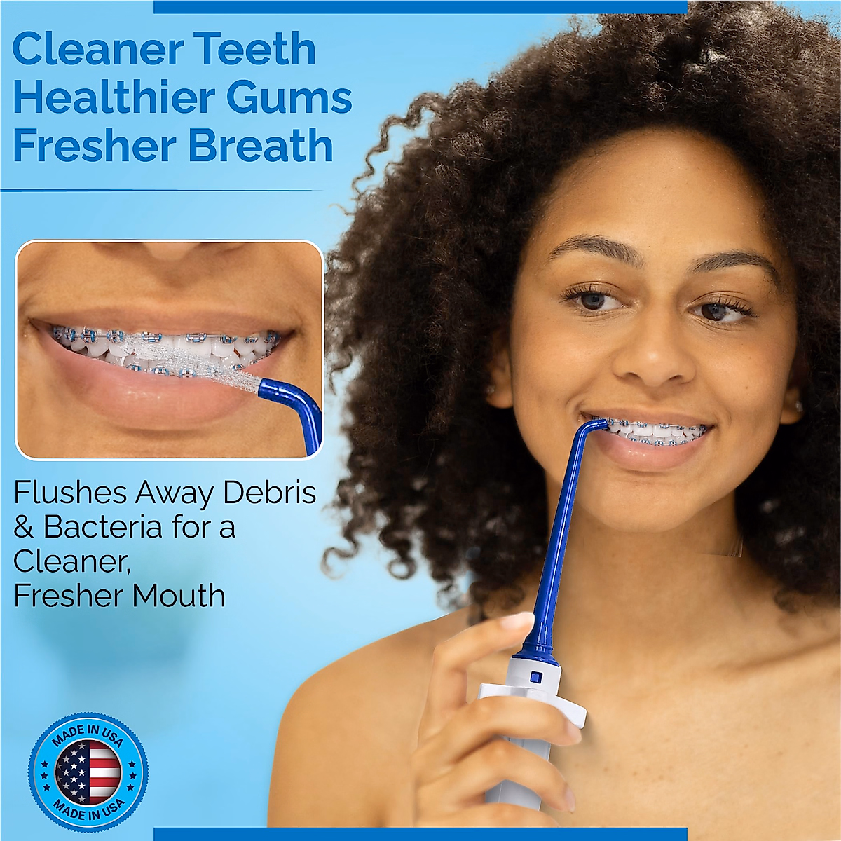 H2Oral Irrigator Dental Care System | Advanced Shower Water Flosser for Healthy Gums and Teeth | Experience Superior Dental Hygiene at Home | Made in U.S.A.