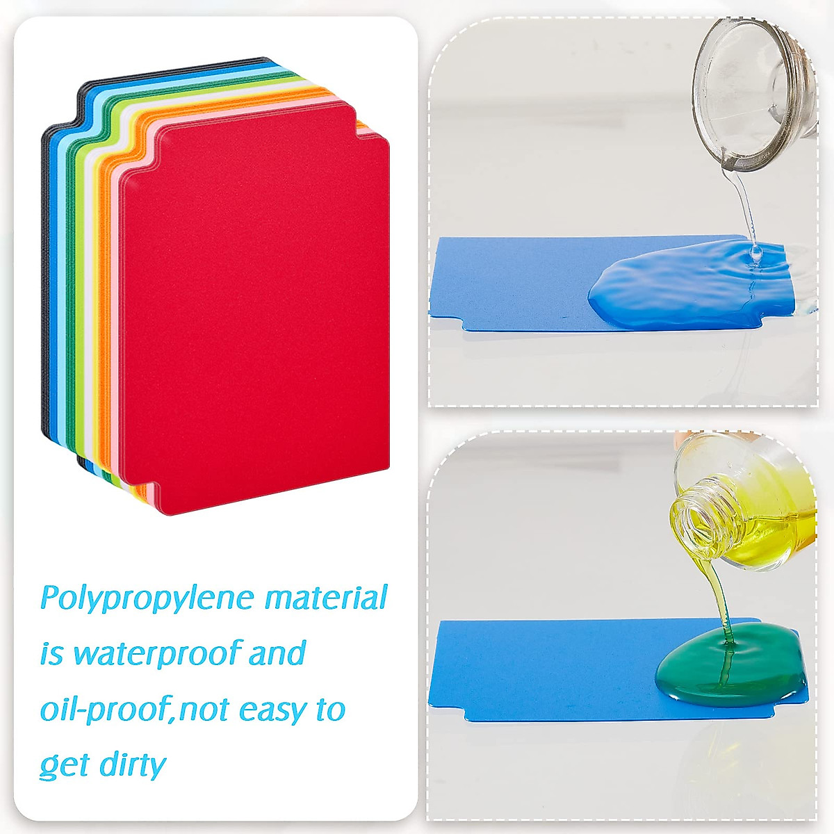 Trading Card Dividers Multicolor Card Page Dividers Frosted Card Separator with Tabs Plastic Divider Cards for Games Sports, 2.7 x 3.8 Inches (50)