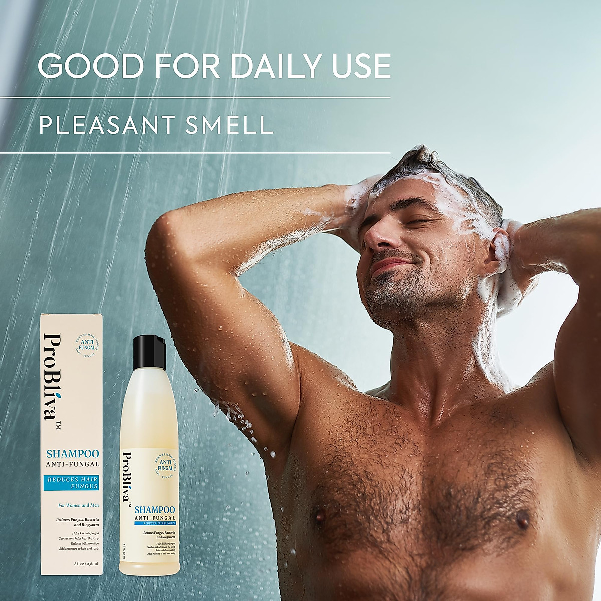 ProBliva Fungus Shampoo for Itchy Scalp and Hair Care - Helps Calm & Soothe Scalp with Natural Ingredients Emu Oil, Jojoba Oil, Coconut Oil