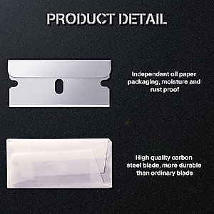 20 Pieces Single Edge Cutter Blade Industrial Razor Blades for Scraper, Safety Straight Edge Razors, Box Carton Cutter Replacement Blades, Glass and Paint Scraper Razor Blades