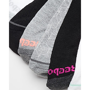 Reebok Women's Low Cut Socks - 6 Pack Performance Cushion Comfort No Show Socks - Breathable Athletic Socks for Women (4-10), Size 4-10, Grey Multi